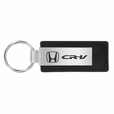 Honda CR-V Logo Large Black Leather Key Chain, Keychain, KeyRing key ...