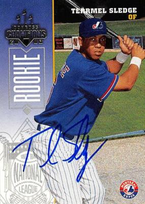Terrmel Sledge autographed Baseball Card 2003 Donruss Champions #277 ...
