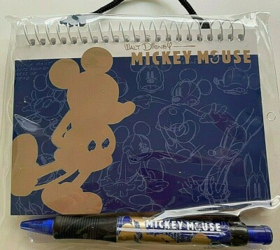 NEW Disney Mickey Mouse Blue Gold Autograph Book, Note Book with Free ...