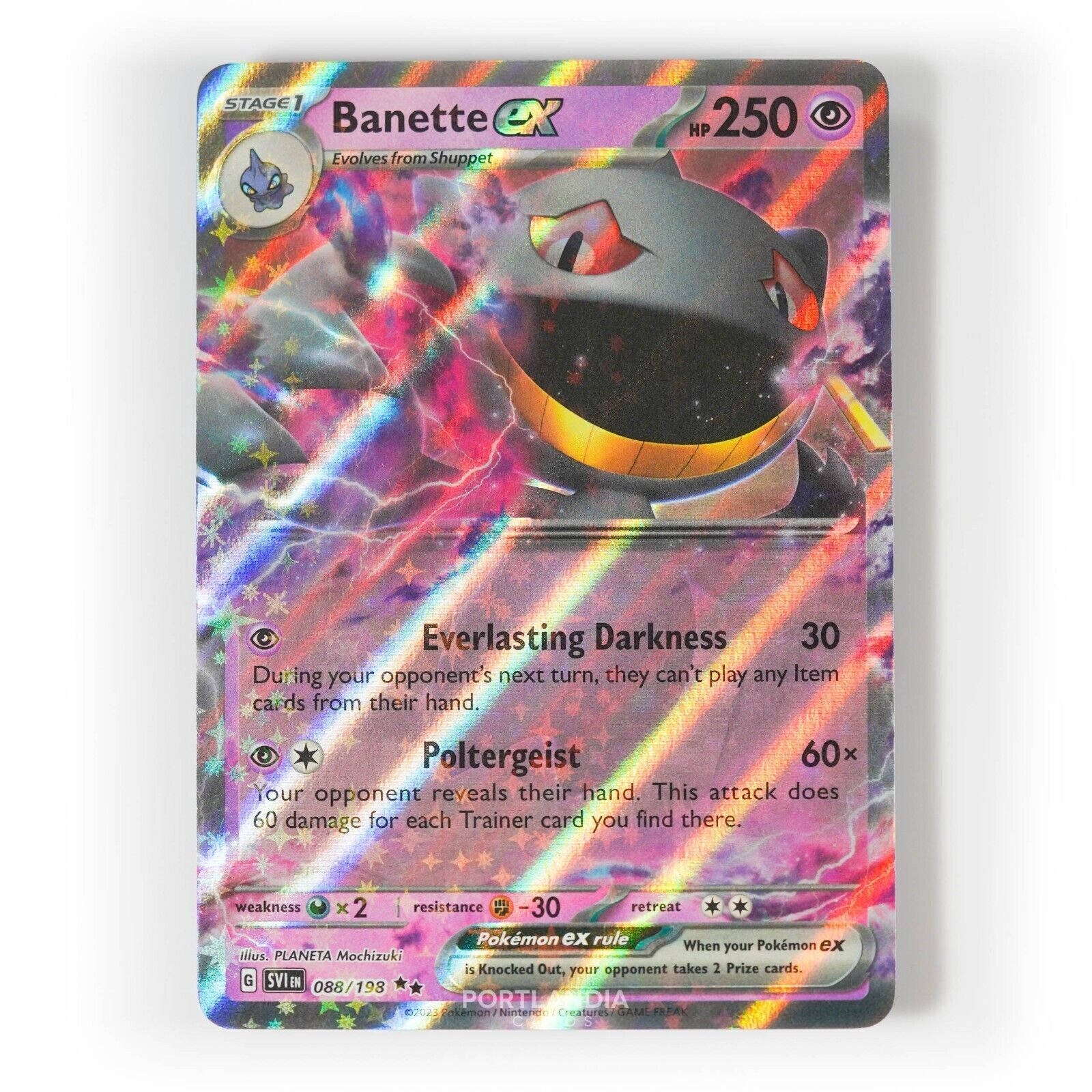 Pokemon - Banette ex - 088/198 - Scarlet & Violet - Half Art Card | eBay