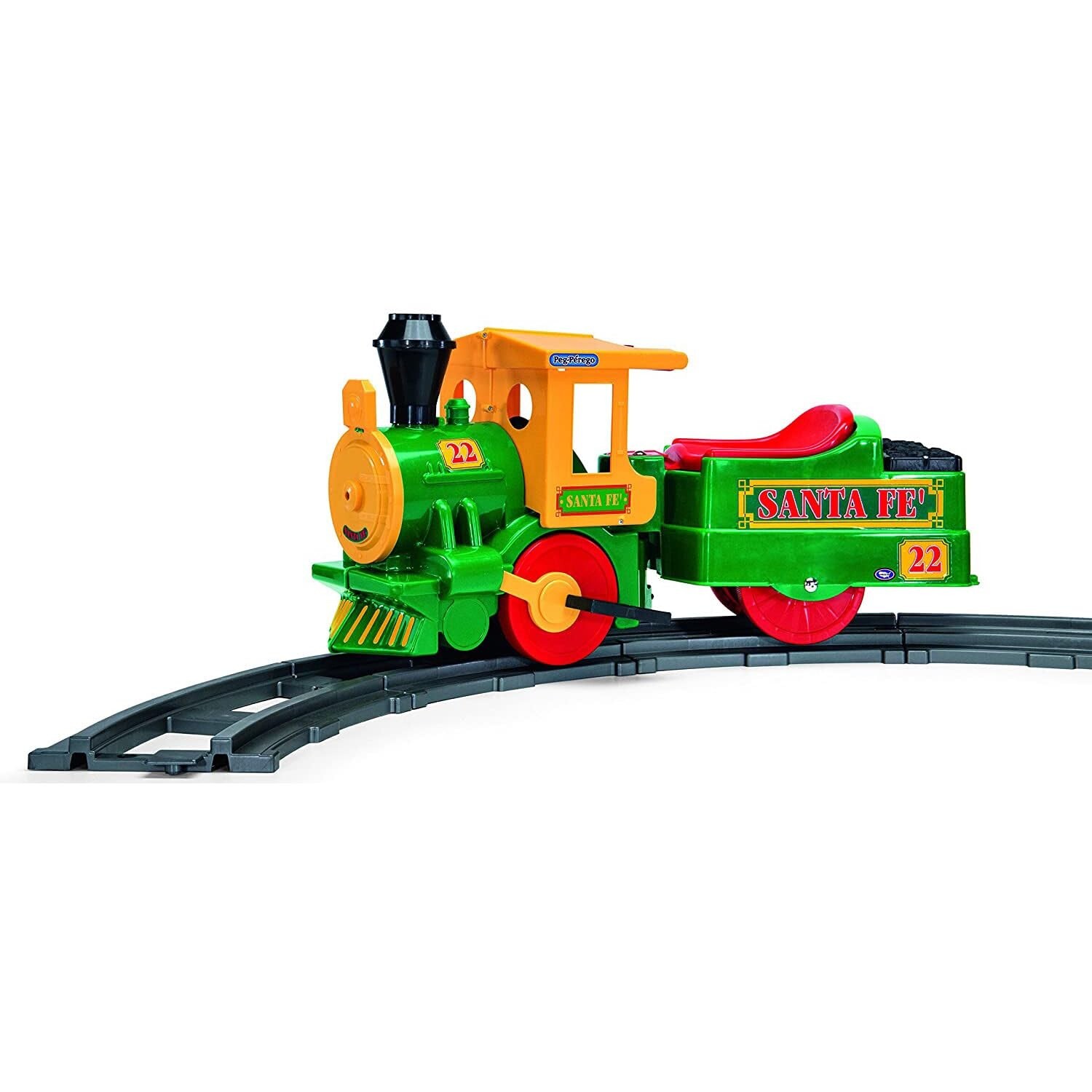Peg Perego Santa FE 6v Electric Ride on Train Set Green Ed 1077 for ...