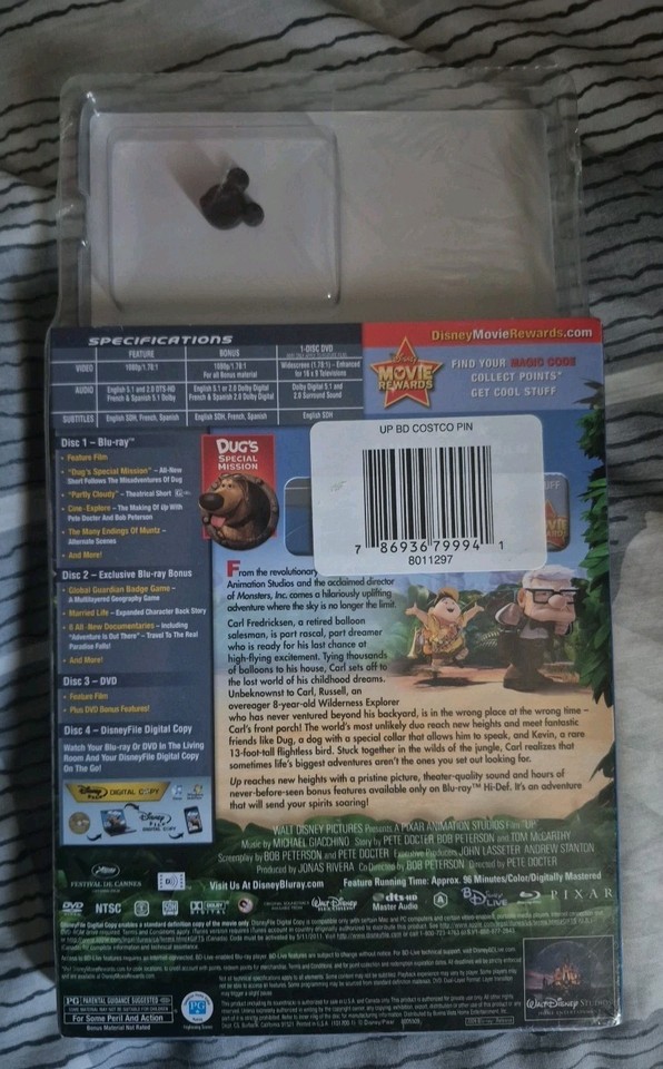 UP 4-disc Blu-Ray & Collectable Grape Soda Pin RARE Disney Pixar | eBay