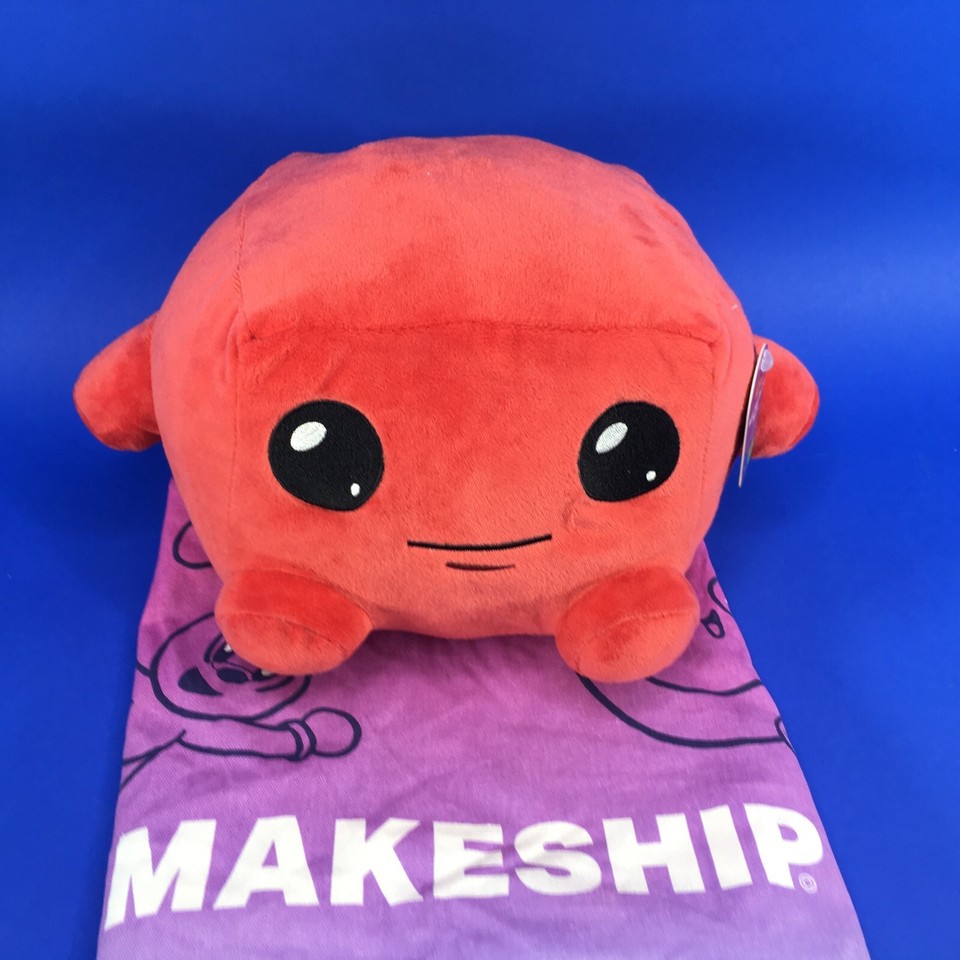 Makeship Super Meat Boy 2.0 Plushie By Team Meat Only 555 Made | eBay