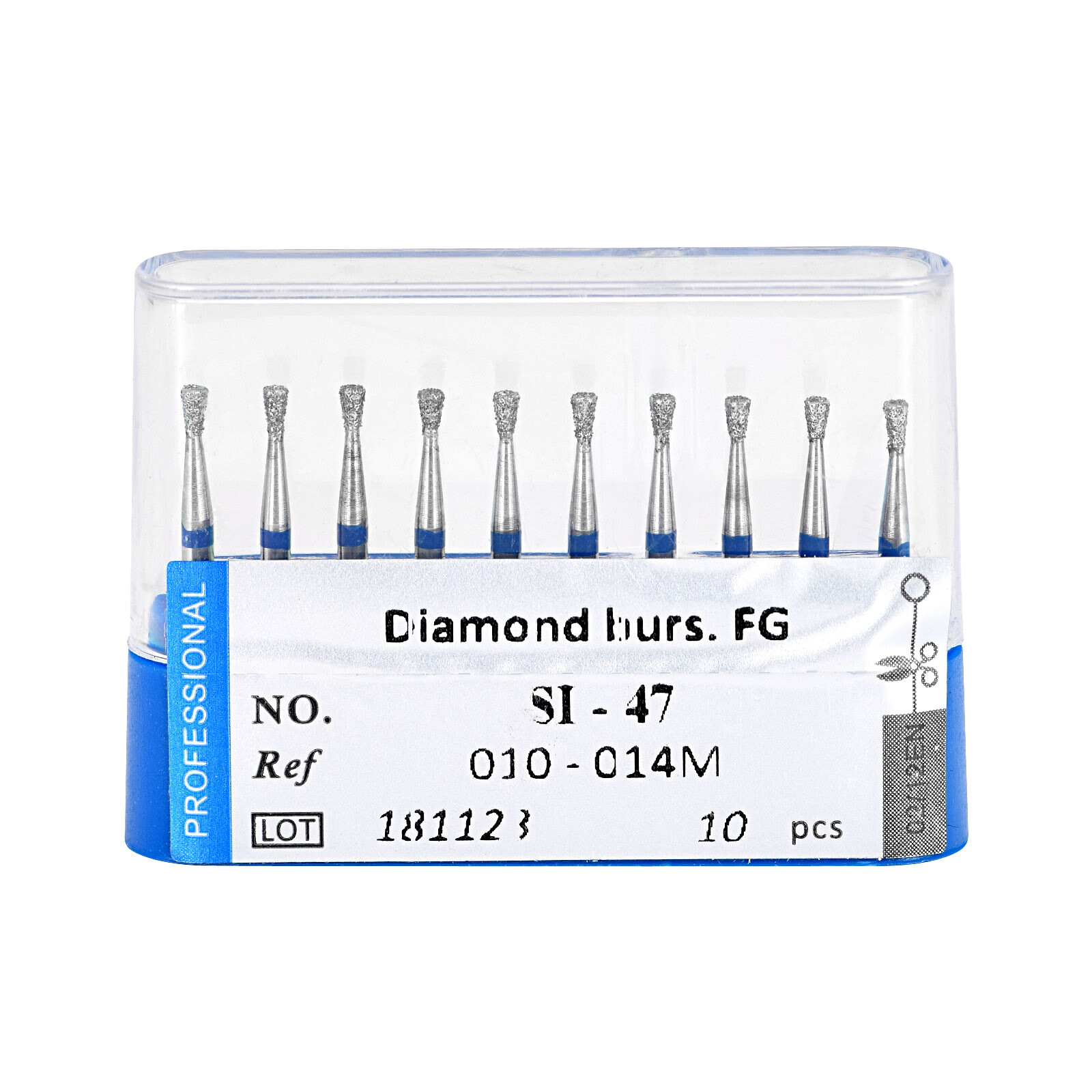 10pcs Dental Diamond Burs Ball Round FG 1.6mm 28 Types for High Speed ...