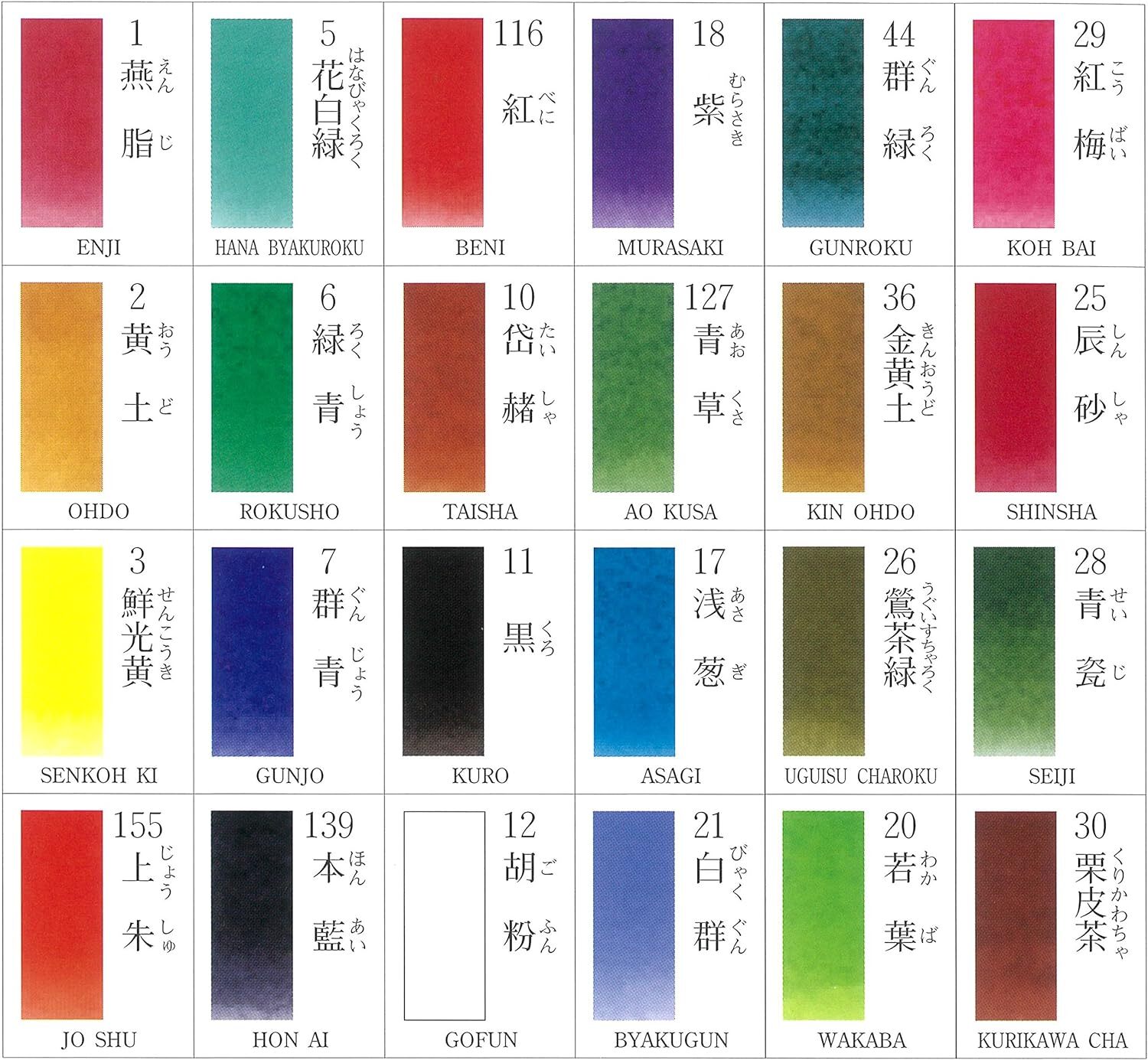 Kissho Gansai Tambi Watercolor Jananese Art Paint 24 Colors Set From ...