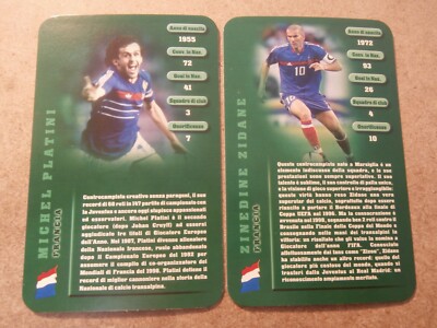 ZINEDINE ZIDANE, MICHEL PLATINI, 2 TRADING CARDS, COLLECTOR (JT29) | eBay