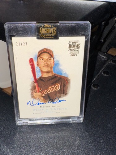 Moises Alou 2021 Topps Archives Signature 2006 Allen & Ginter Auto Card ...