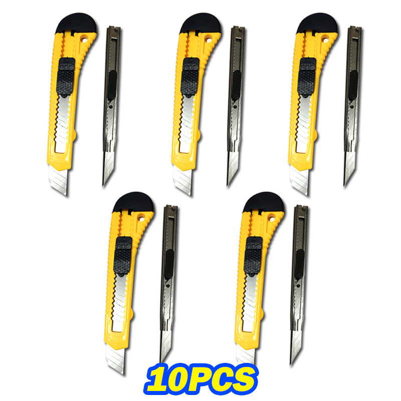 Lot Knife Utility Box Cutter Retractable Snap Off Lock Razor Sharp ...
