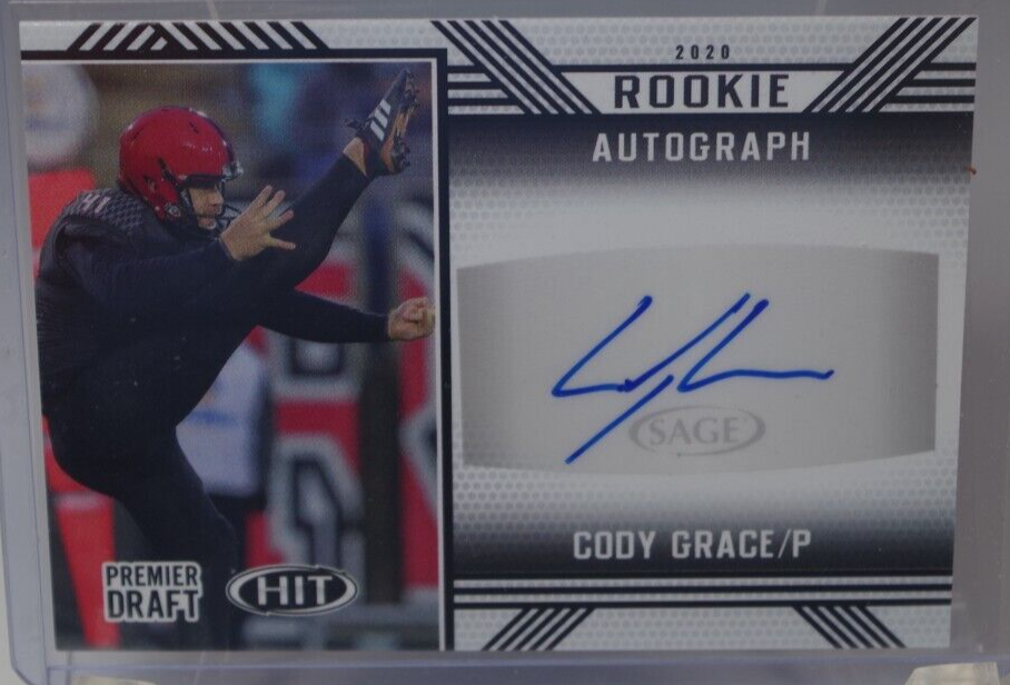 CODY GRACE 2020 SAGE SIGNATURES AUTOGRAPH #A91 Arkansas State Red ...