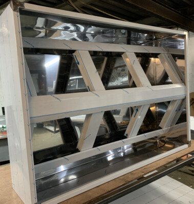 Commercial Kitchen Island Style Canopy 8ft (L 2450mm x Deep 1500mm x ...