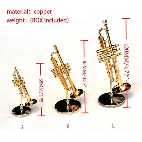 Trumpet decorative display model mini musical instrument miniature ...