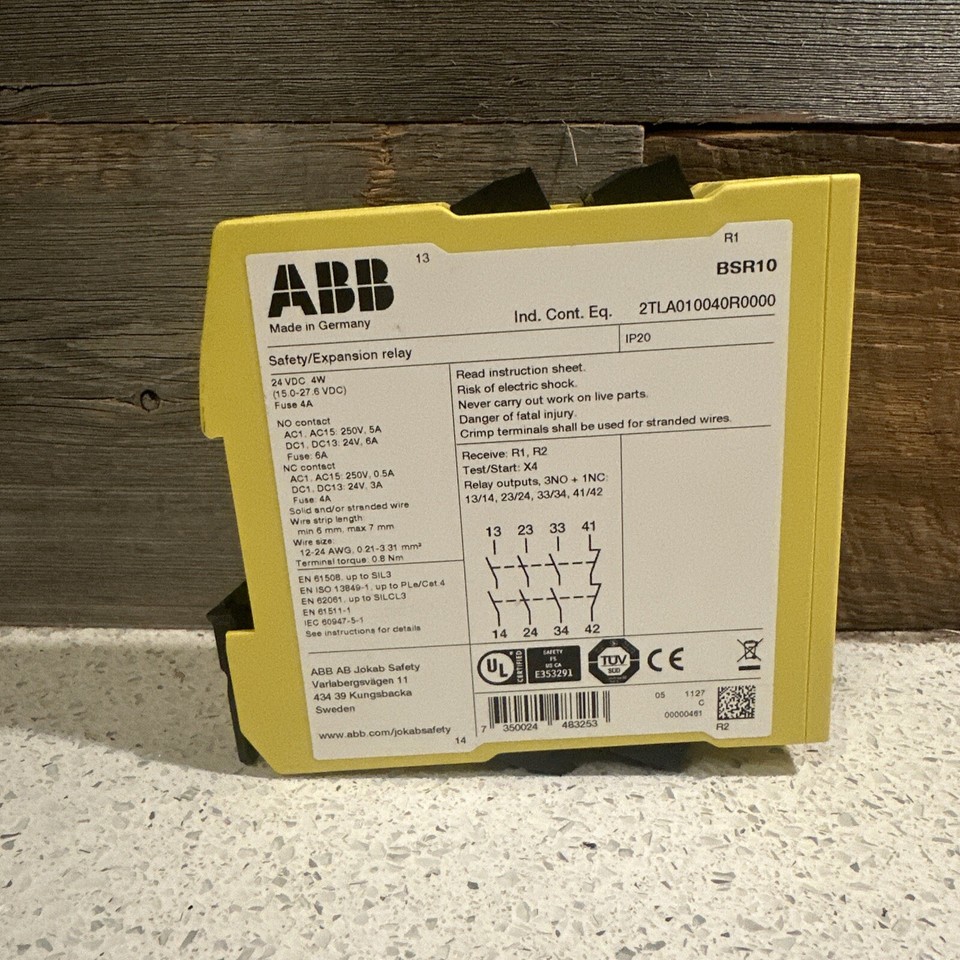 ABB Jokab Sentry BSR10 Safety Relay, P/N: 2TLA010040R0000 | eBay