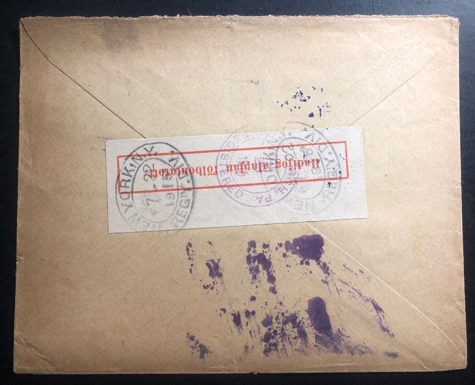 1915 Zagreb Croatia Hungary Censored Cover To Savings Bank Pittsburg PA ...