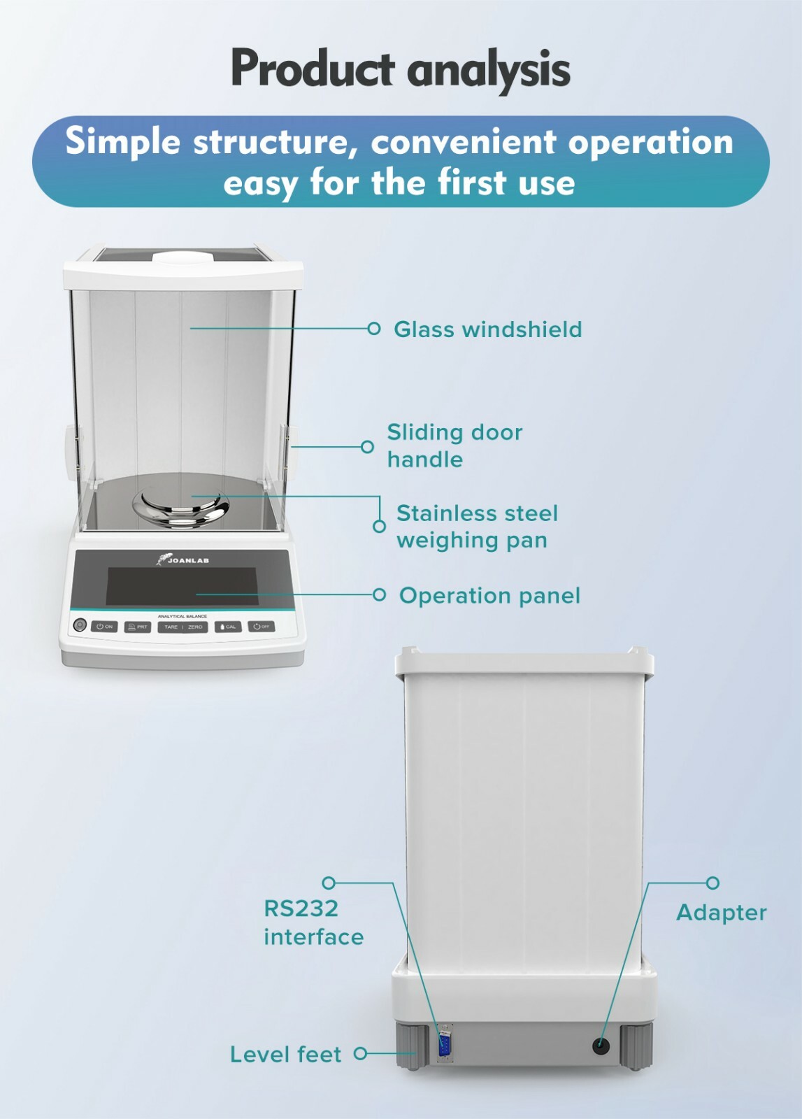 Analytical Balance 0.0001g Digital Lab Precision Balance Scale 0.1mg ...