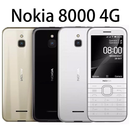 New Nokia 8000 (Unlocked) 4G Dual SIM 4G LTE GSM KaiOS Phone - New ...