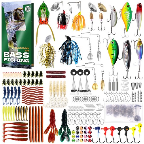 322-Piece Fishing Lures Kit - Buzz Bait/Spinner Baits/Jig/Frog, Fishing ...