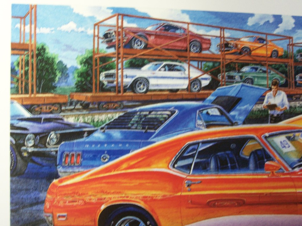 FORD MUSTANG BOSS 429 ART 1969 1970 FASTBACK GRABBER KAR KRAFT FACTORY ...