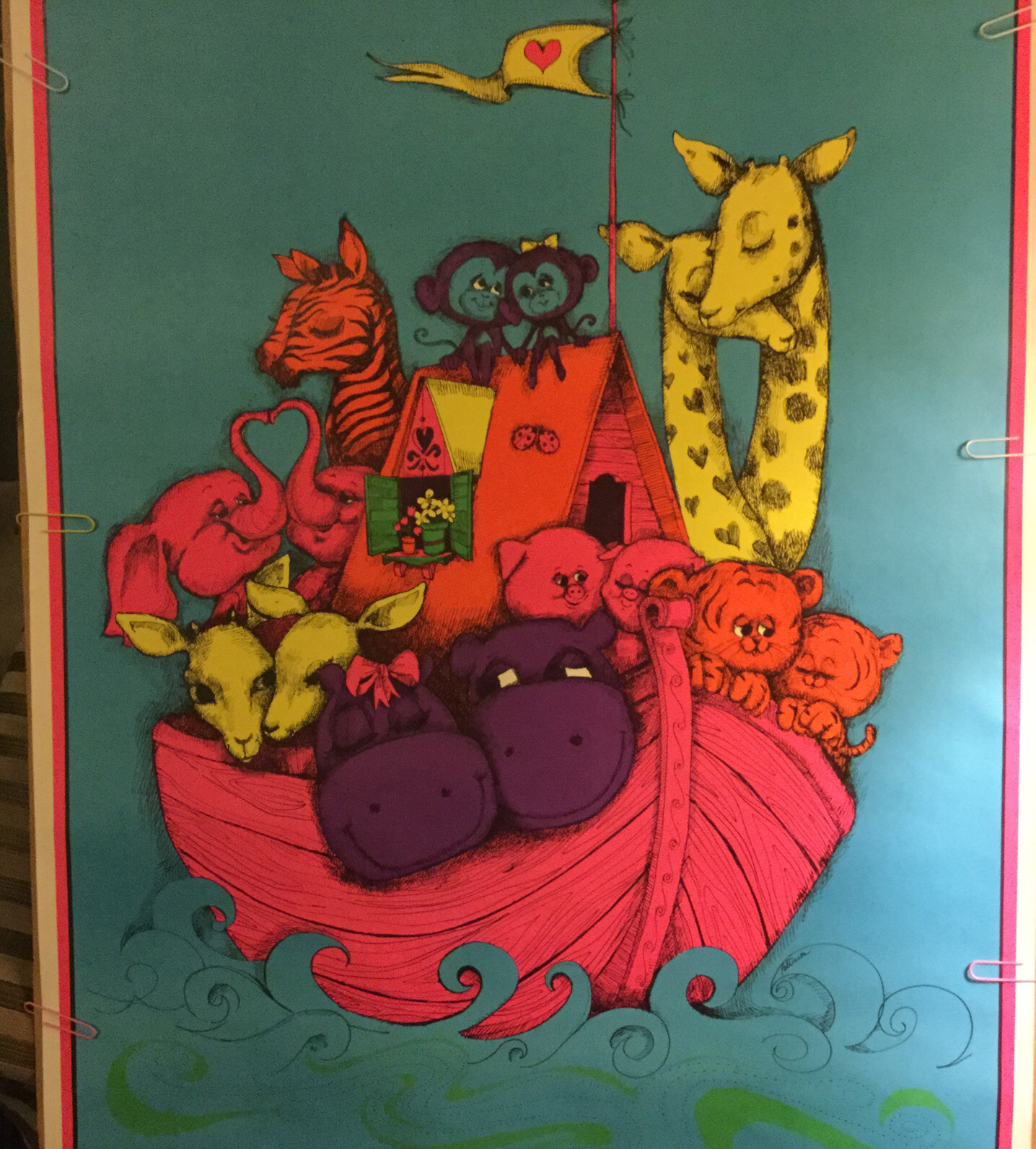 Poster. - Vintage Gary Patterson Poster-“Ark” 60’s Black Light | eBay