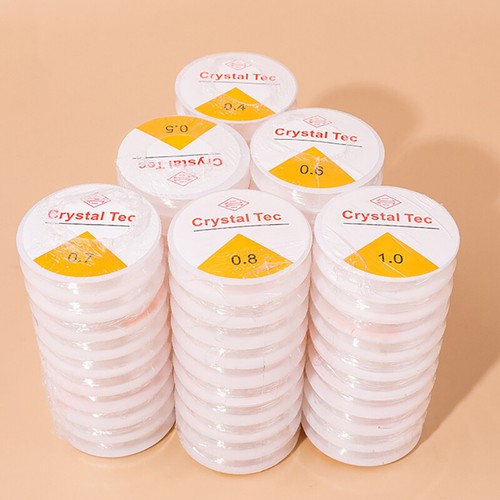 1 Roll Diameter 0.4-1.Mm Clear Elastic Cord Beaded Thread Necklace ...
