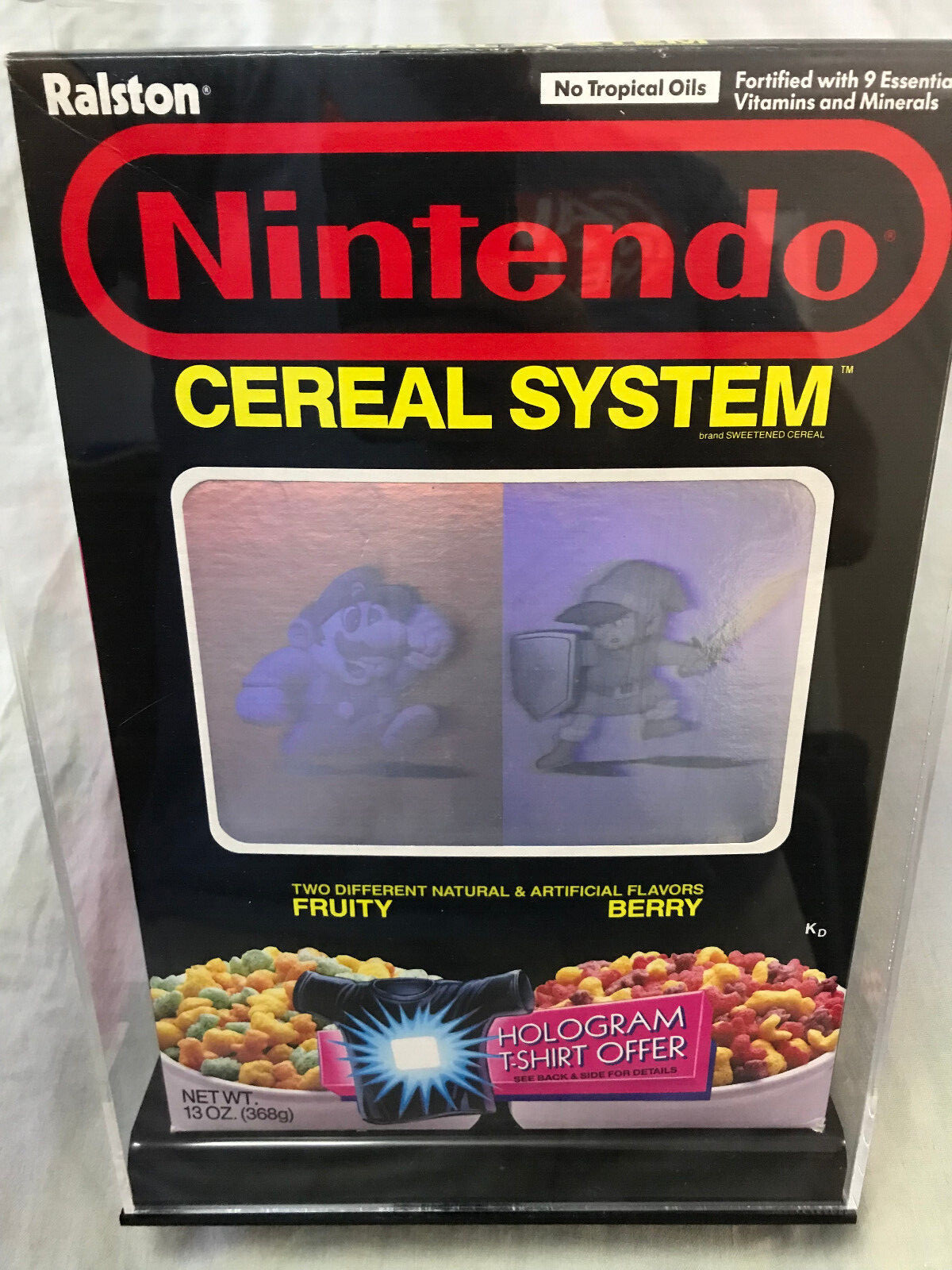 Authentic 1989 Nintendo Cereal System Holographic Box w/Protective ...