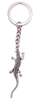 Keychain Gecko Salamander Silver Metal Pendant Charm | eBay