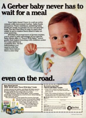 Vintage Gerber Baby Food Ad Reproduction Framing Print Advertising ...