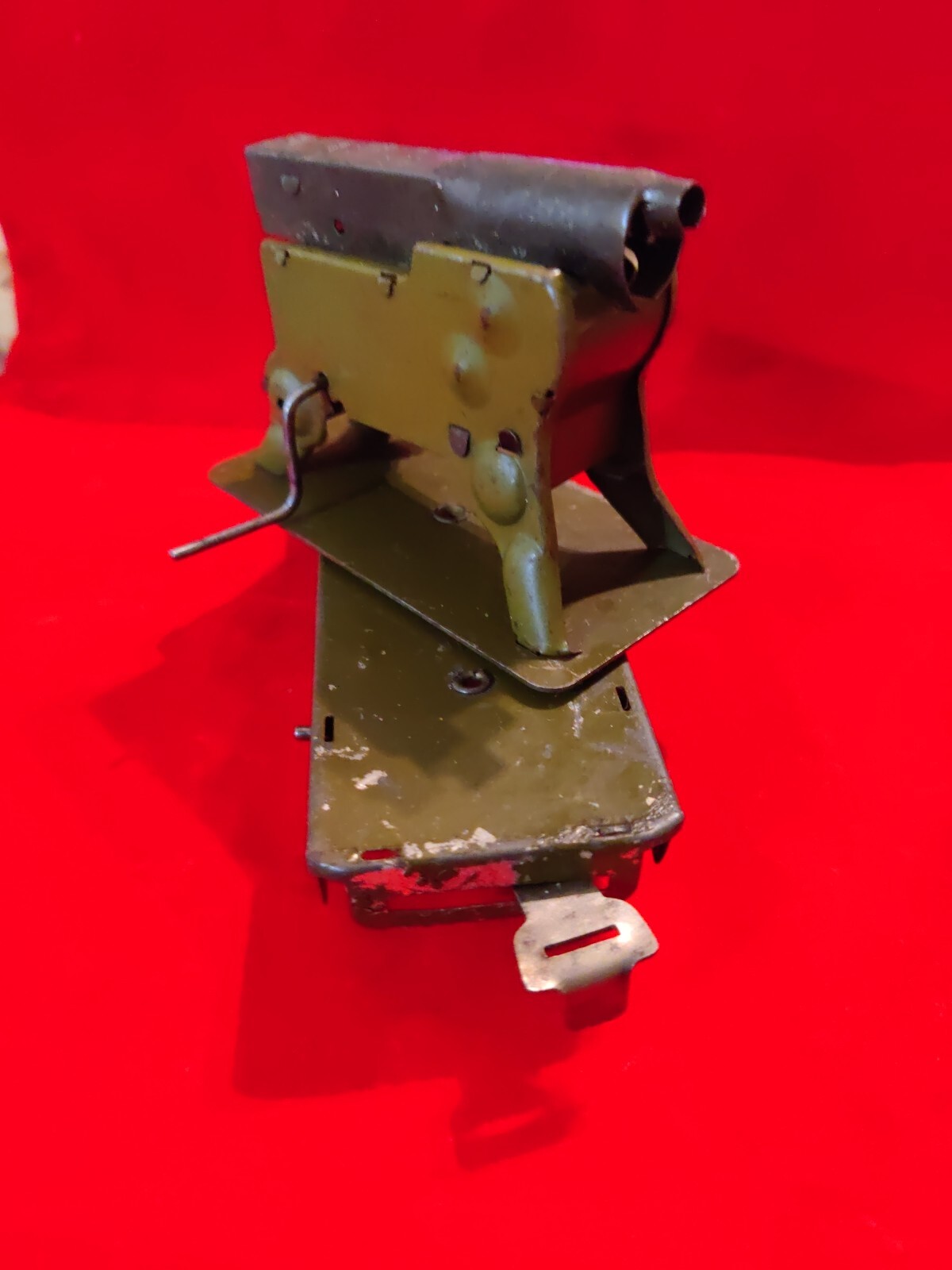 Marx O-Gauge Prewar Train 4-Wheel OD Army Machine Gun Car w/ Black ...