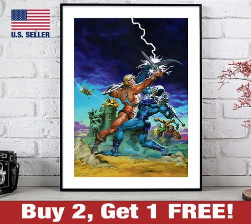 He-Man vs Skeletor Poster 18" x 24" Print 80s Heman Masters of the ...