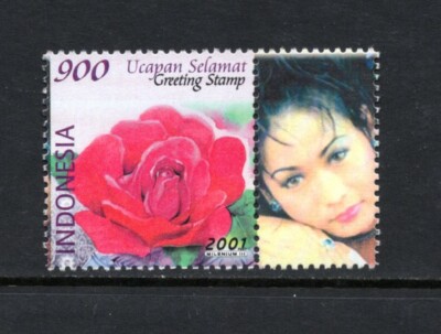 R6226 Indonesien 2001 Flora Blumen Grüße 1v Label MNH | eBay.de