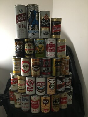 (30) Diff. Collector Beer Cans, Several Bocks, SS PT BO, Nice Empty ...