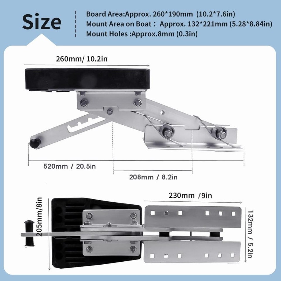 Aluminium Bracket Heavy Motor Duty Outboard Auxiliary 20HP Motors Mount ...