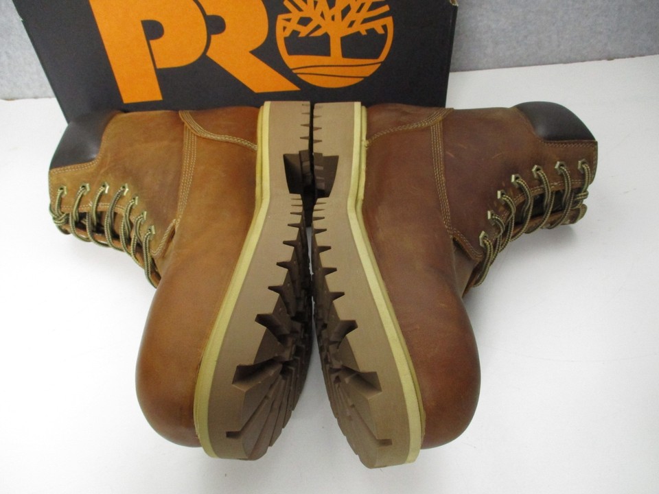 Timberland PRO Direct Attach 6" Waterproof Soft Toe Work Boots Brown ...