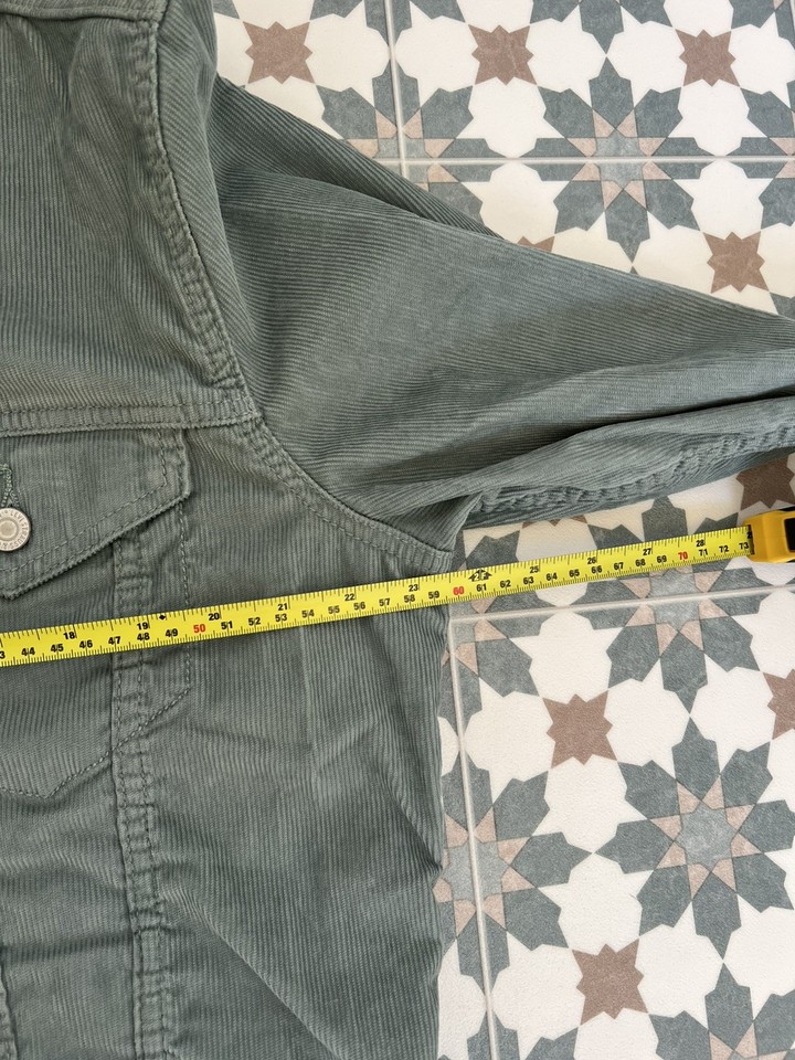 Levis Mens Corduroy Trucker Jacket Micro Cord - XL X Large - Sage Green ...
