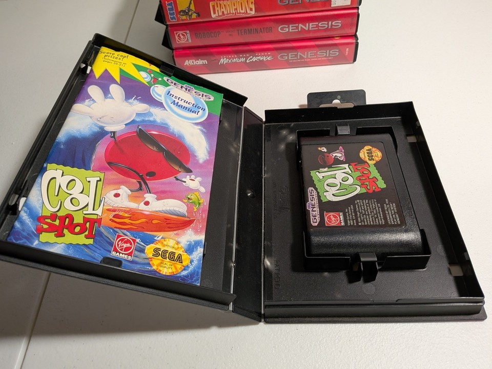 Sega Genesis Lot of 6 Games in Box Kid Chameleon Cool Spot Eternal ...