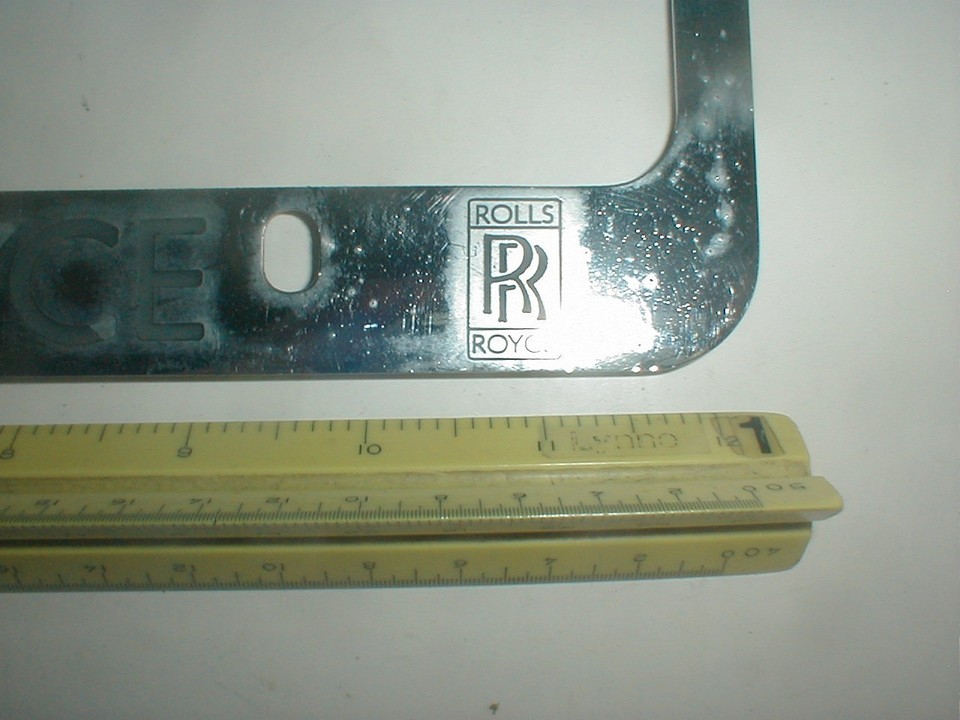 USED Rolls Royce Steel License Plate Frame Bellevue WA State OFFICIAL ...