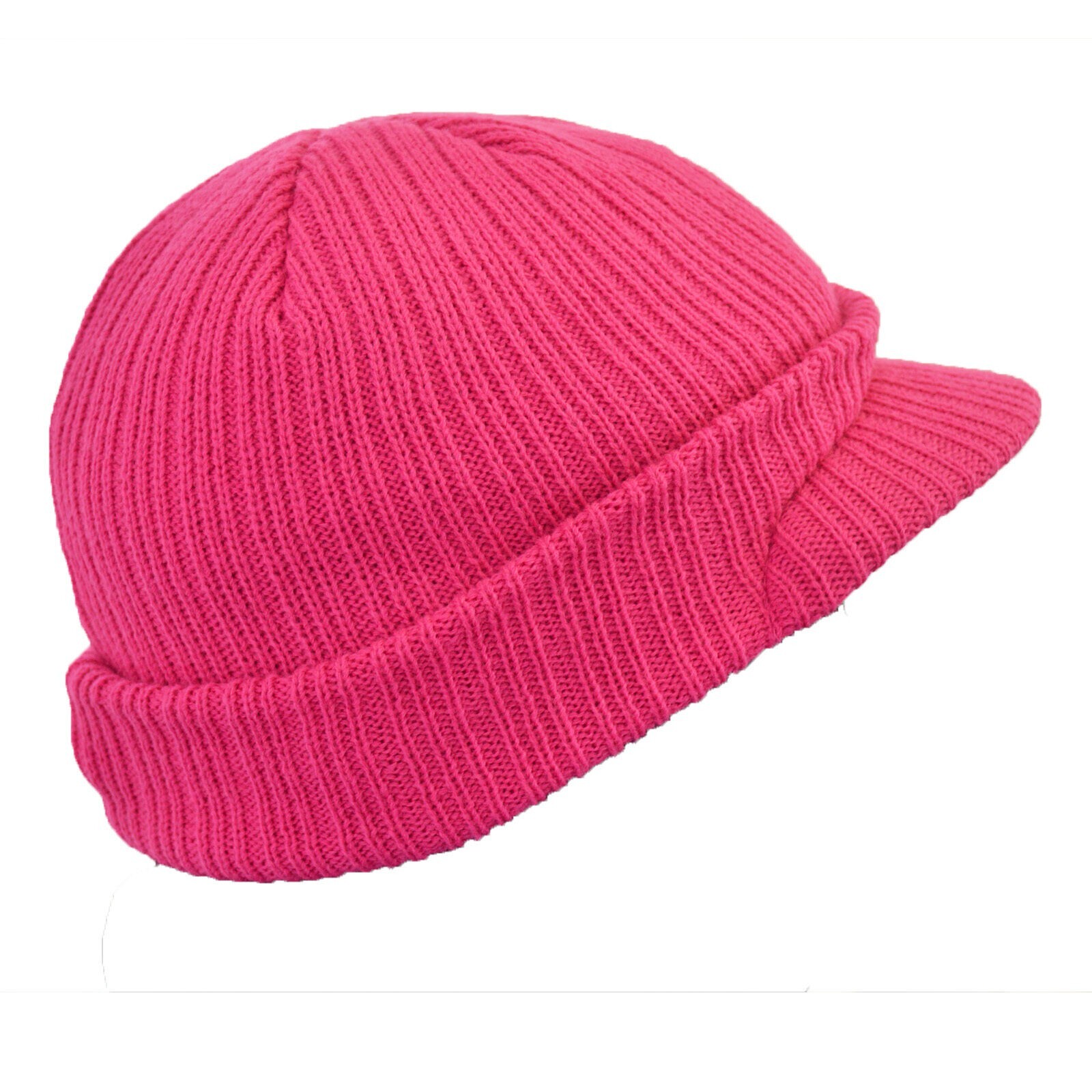 Hat With Peak Warm Knitted Peaked Beanie Hat Winter Autumn One Size ...