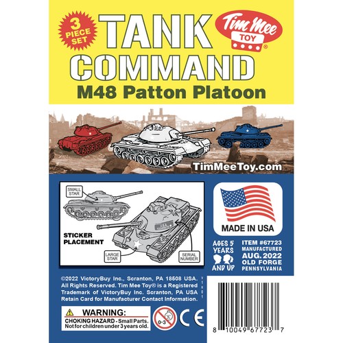 TimMee Processed Plastic M48 Patton Tank Tim Mee Army Men Red White ...