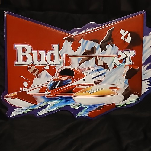 BUDWEISER VINTAGE METAL SIGN, "MISS BUDWEISER RACING BOAT" | eBay