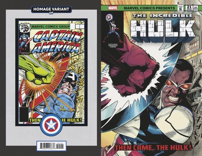 INCREDIBLE HULK #21 GEOFF SHAW CAPTAIN AMERICA SAM WILSON HOMAGE ...