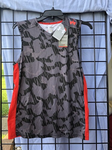 NwT Youth Boys XL Under Armour athletic tank red gray combine | eBay