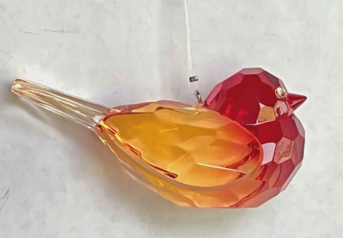 Ganz Crystal Expressions Acrylic Bird Ornament Sun Catcher Red & Orange ...