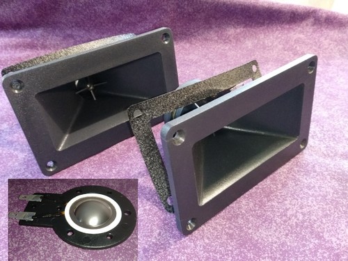 PAIR KLIPSCH Tweeter Horn K-84-K Titanium Dome Diaphragm EXCELLENT ...