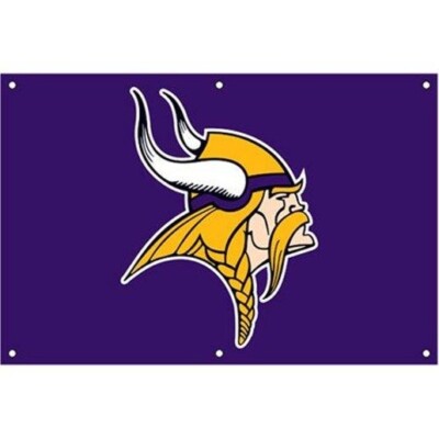 Minnesota Vikings 2' x 3' Fan Banner – Applique & Embroidered NFL Flag ...
