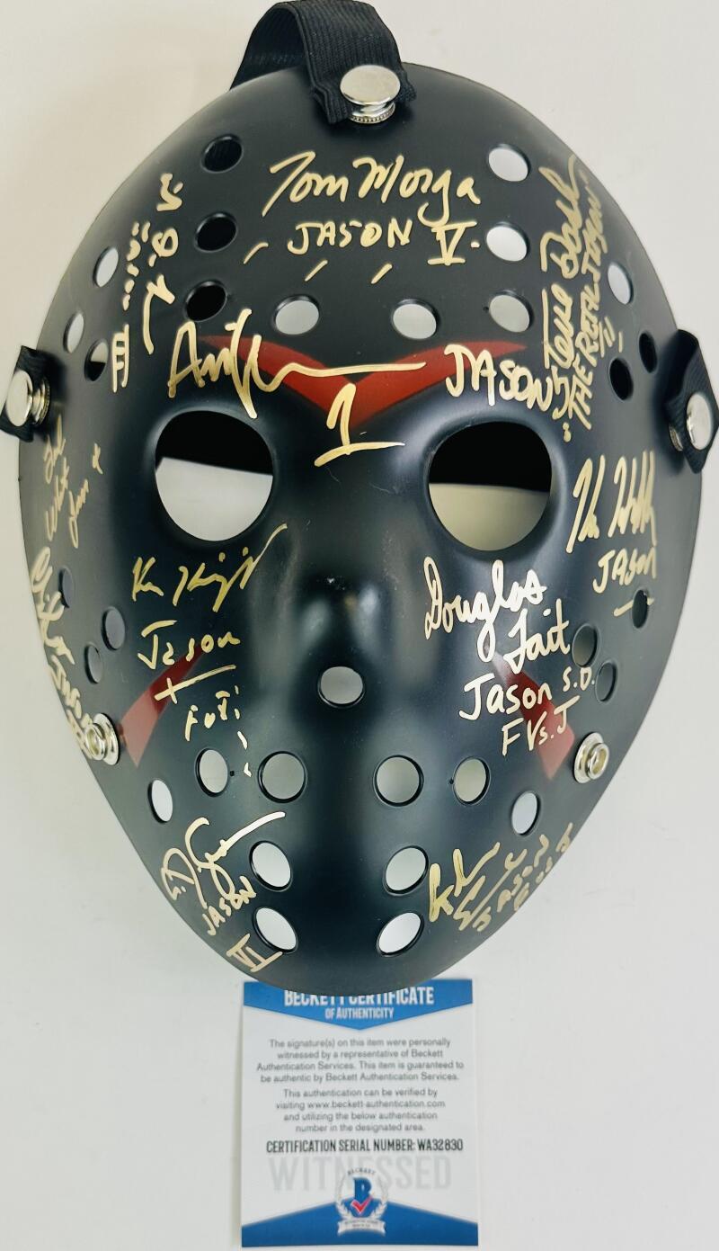 STEVE DASH TED WHITE KANE HODDER SIGNED JASON VOORHEES MASK FRIDAY THE ...
