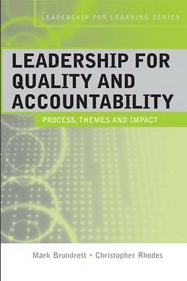 Leadership for Quality and Accountability in Education by Mark ...