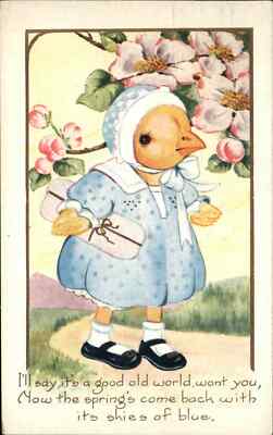 Easter Dressed Chick Fantasy Embossed Whitney c1910s Postcard | eBay
