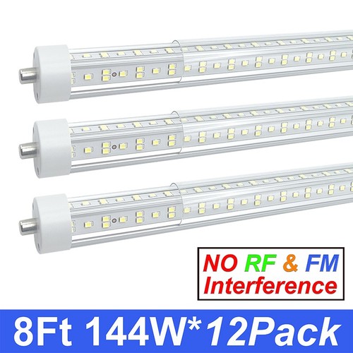 12Pack 8FT Led Shop Light 8 Foot T8 T12 Single Pin 144W FA8 Led Tube ...