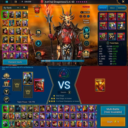 Raid Shadow Legends|Starter with NEW MYTHICAL ASH`NAR|15 Legendary|30K ...