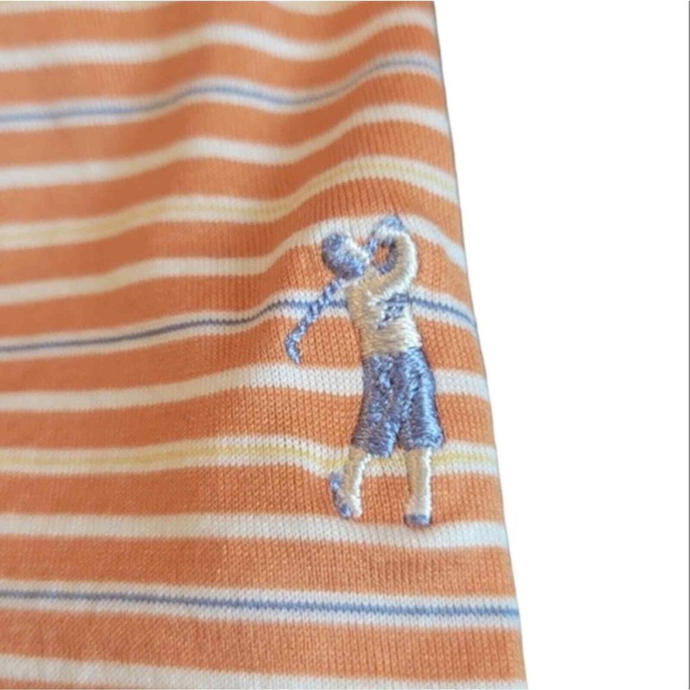 Bobby Jones Players Mens XL Orange Stripe Golf Polo Shirt Embroidered ...