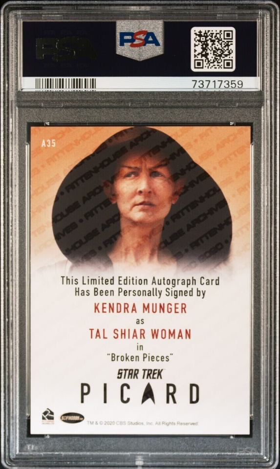 2021 STAR TREK PICARD S1 AUTOGRAPHS AUTO #A35 KENDRA MUNGER PSA 10 | eBay